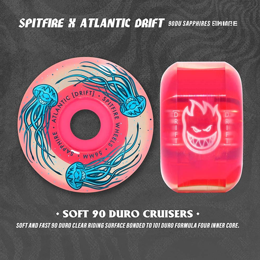 Spitfire x Atlantic Drift Sapphire Radial Wheels - Clear/Pink – Pro ...